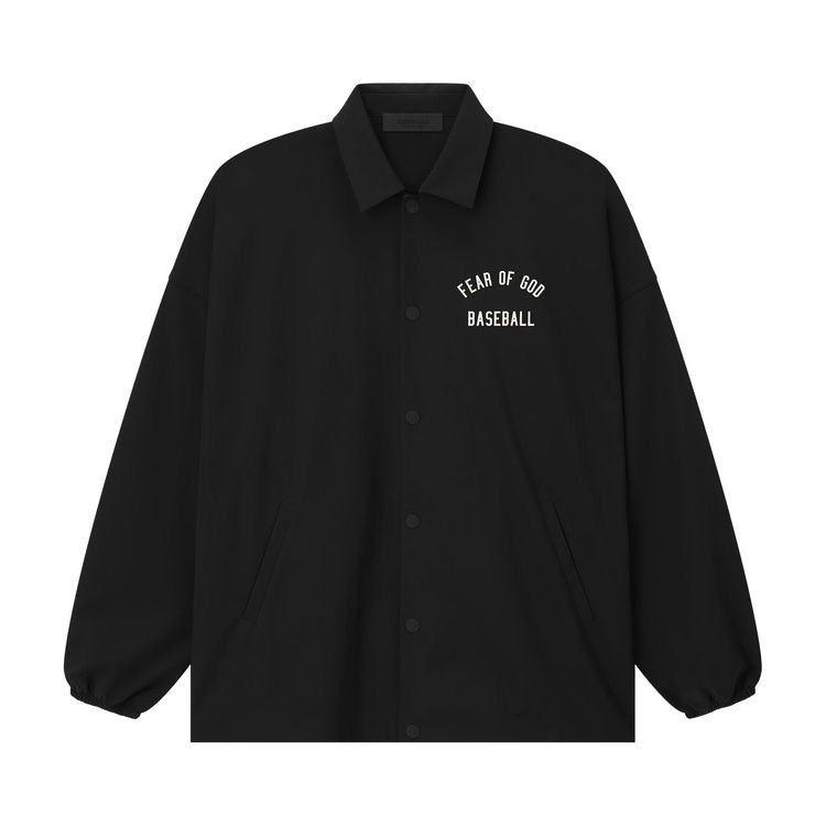 Buy Fear of God Essentials MLB Coaches Jacket 'Black' - 202ML254101F | GOAT