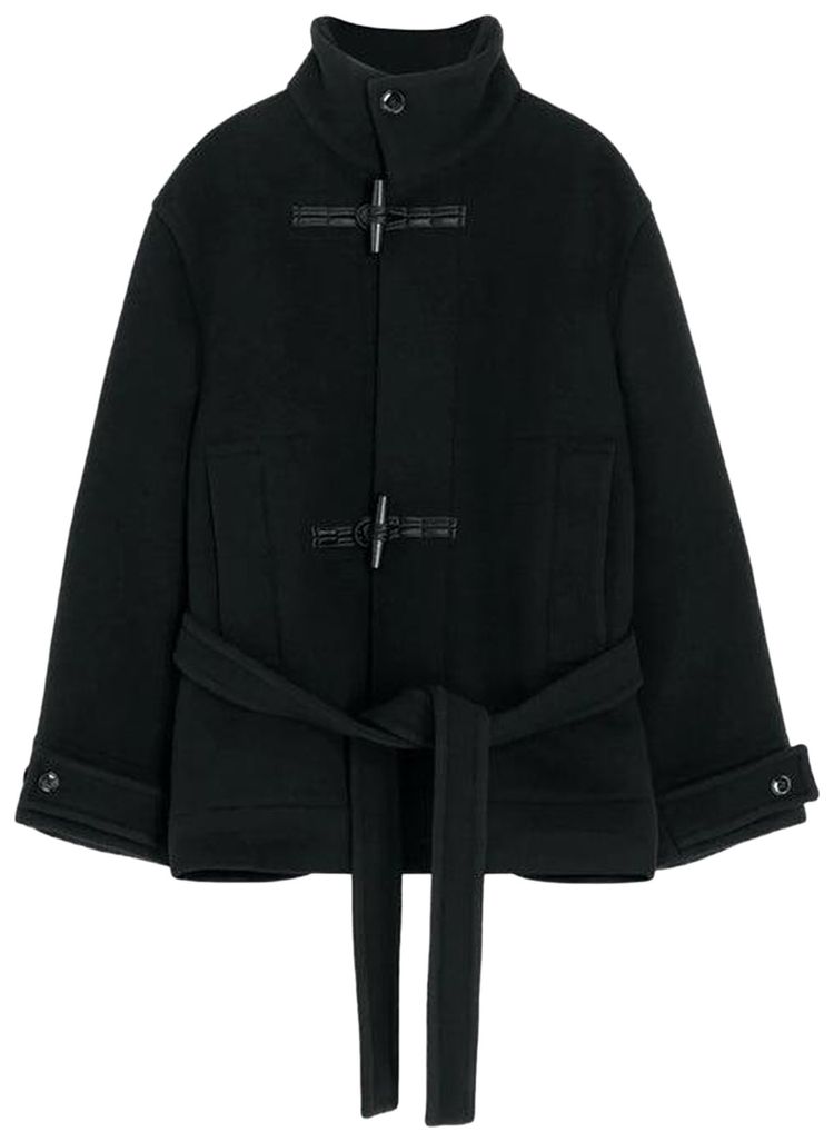Buy Lemaire Short Duffle Coat 'Black' - CO1113 LF1116 BK99 | GOAT