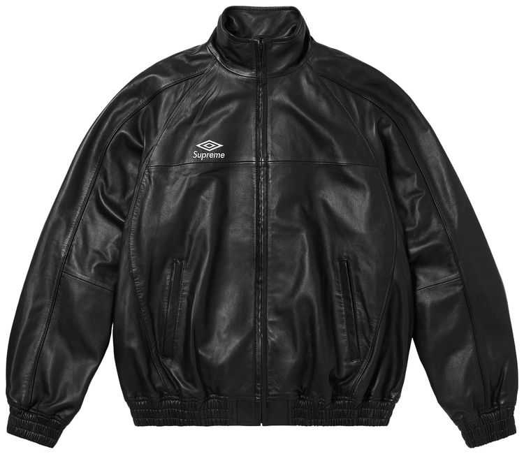 Buy Supreme x Umbro Leather Track Jacket 'Black' - FW25J17 BLACK | GOAT