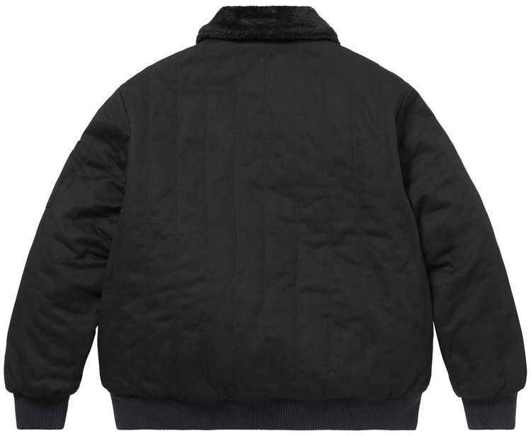 Buy Supreme x Dickies Reversible Quilted Faux Fur Work Jacket 'Black ...
