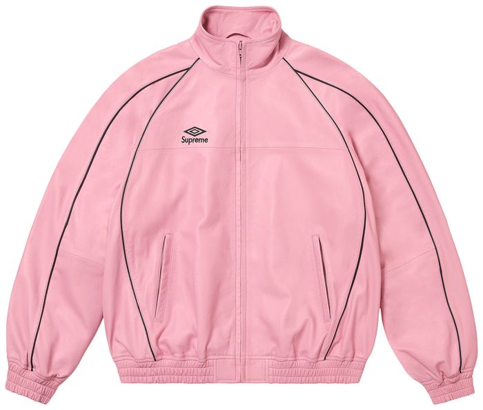 Buy Supreme x Umbro Leather Track Jacket 'Pink' - FW25J17 PINK | GOAT
