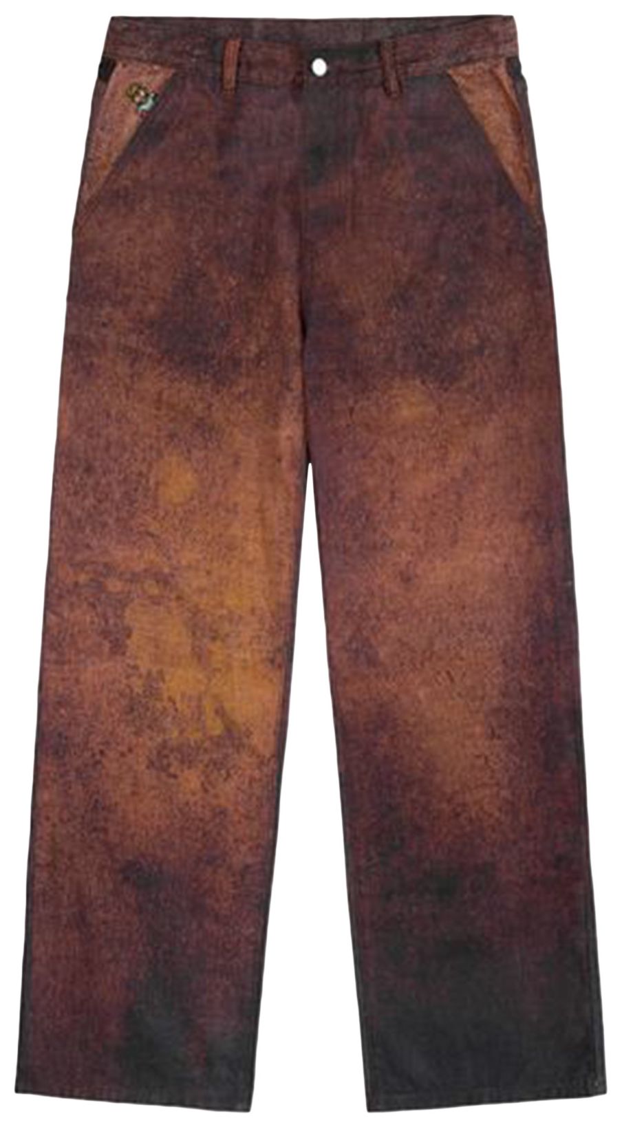 Buy KidSuper Printed Distressed Baggy Pant 'Burnt Red' - AW25 PT 02 ...
