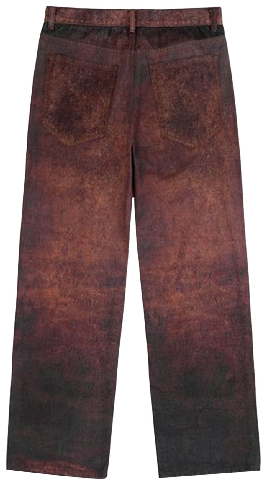 Buy KidSuper Printed Distressed Baggy Pant 'Burnt Red' - AW25 PT 02 ...