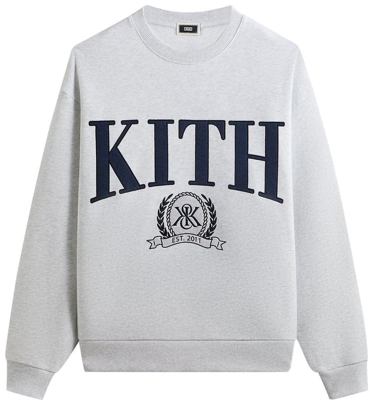 Buy Kith Collegiate Nelson Crewneck 'Light Heather Grey' - KHM033904 ...