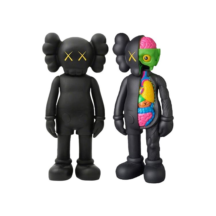 Buy KAWS Companion Flayed & Companion Open Edition Vinyl Figure 'Black ...