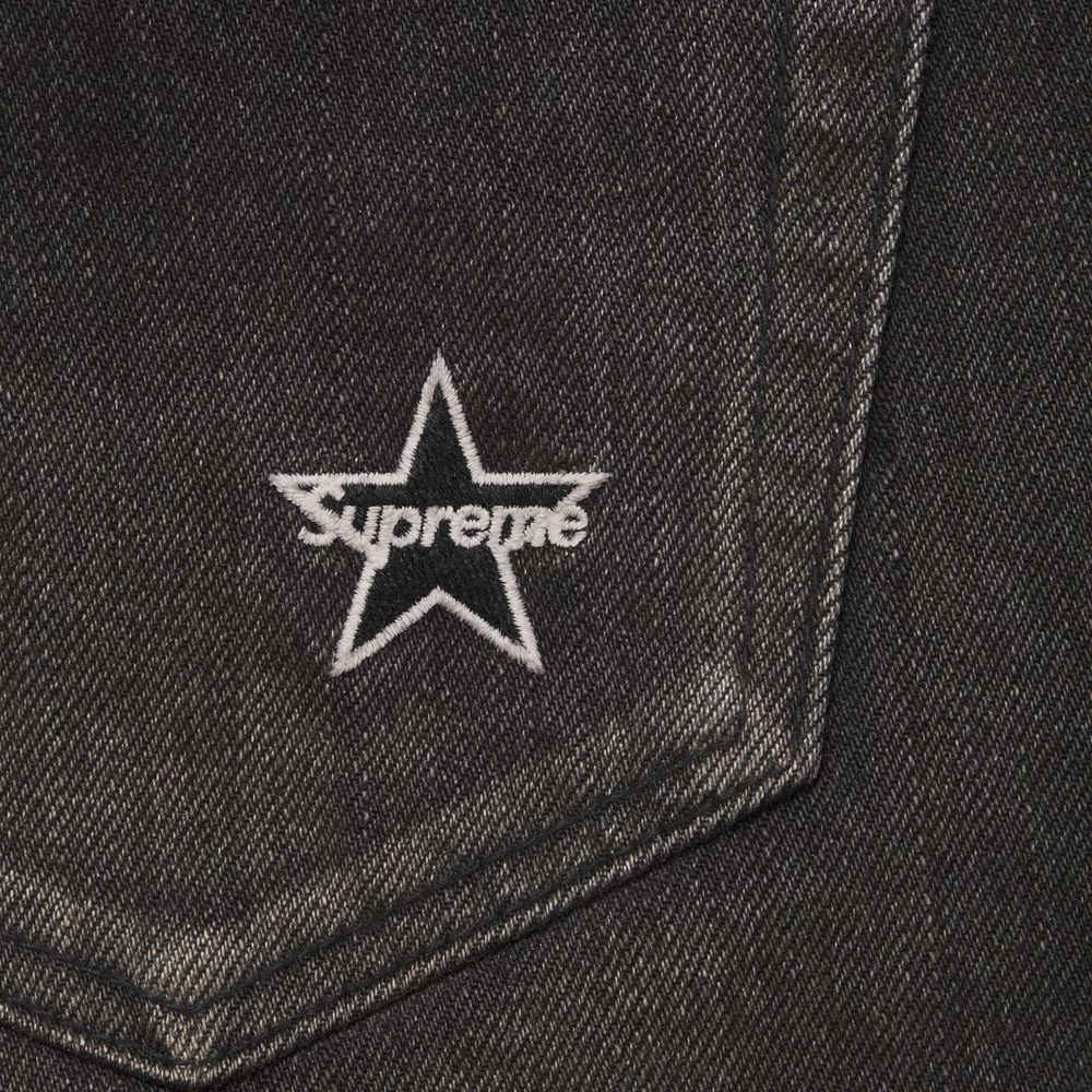 Buy Supreme Distressed Loose Fit Selvedge Jean 'Washed Black' - FW25P24 ...