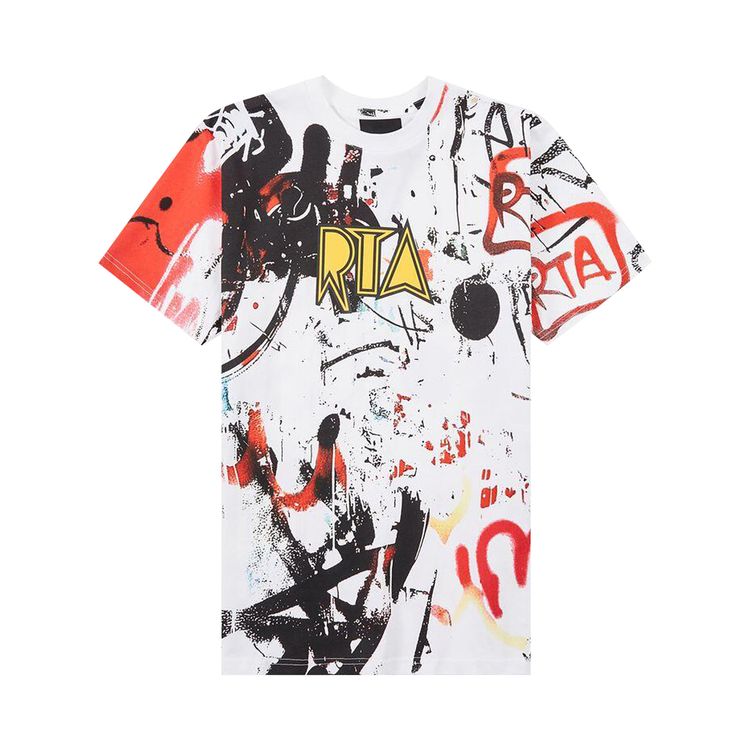 Buy RtA Liam Graffiti Tee 'White' - MLFQK911 T1192WTGFT | GOAT