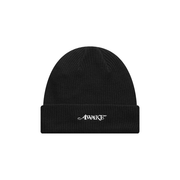 Buy Awake NY Loose Gauge Knit Beanie 'Black' - AWK FW25 HT002 BLAC | GOAT