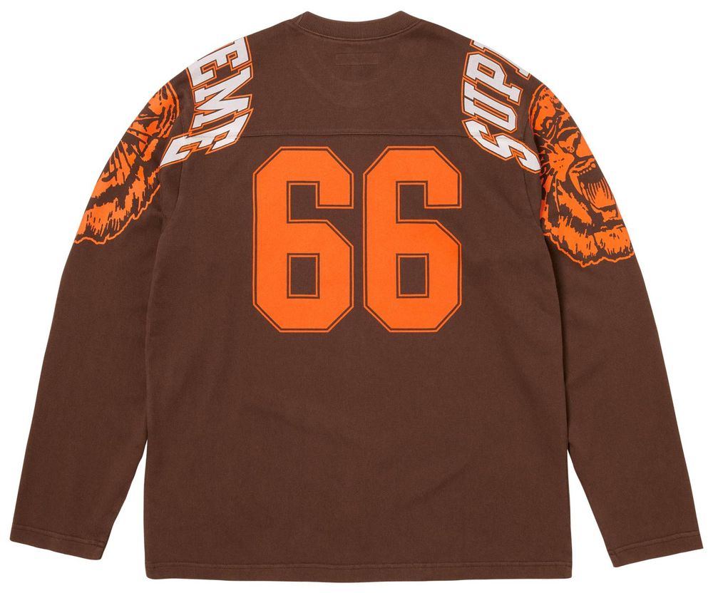 Buy Supreme Mascot Long-Sleeve Football Top 'Brown' - FW25KN25 BROWN | GOAT