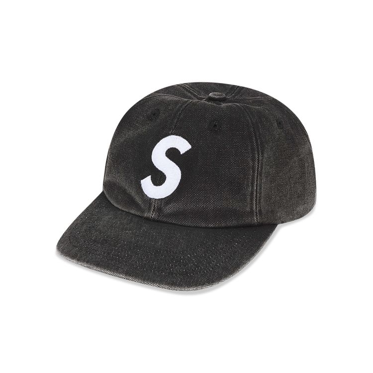 Buy Supreme Pigment Coated Canvas S Logo 6-Panel 'Black' - FW25H85 ...