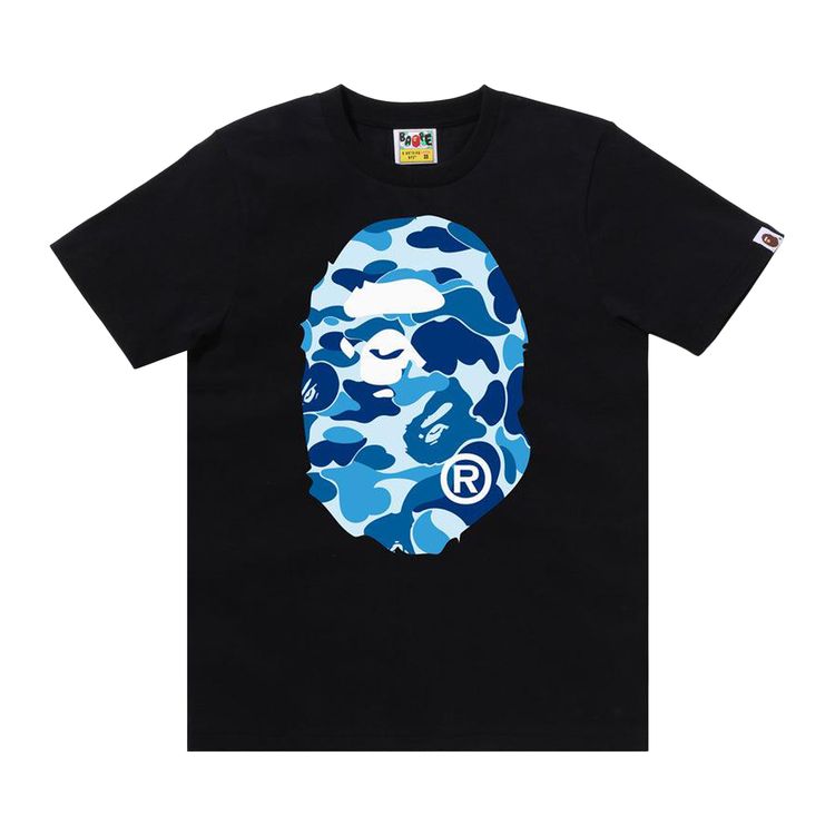 Buy BAPE ABC Camo Big Ape Head Tee 'Black/Blue' - 1L80 110 006 BLACK ...