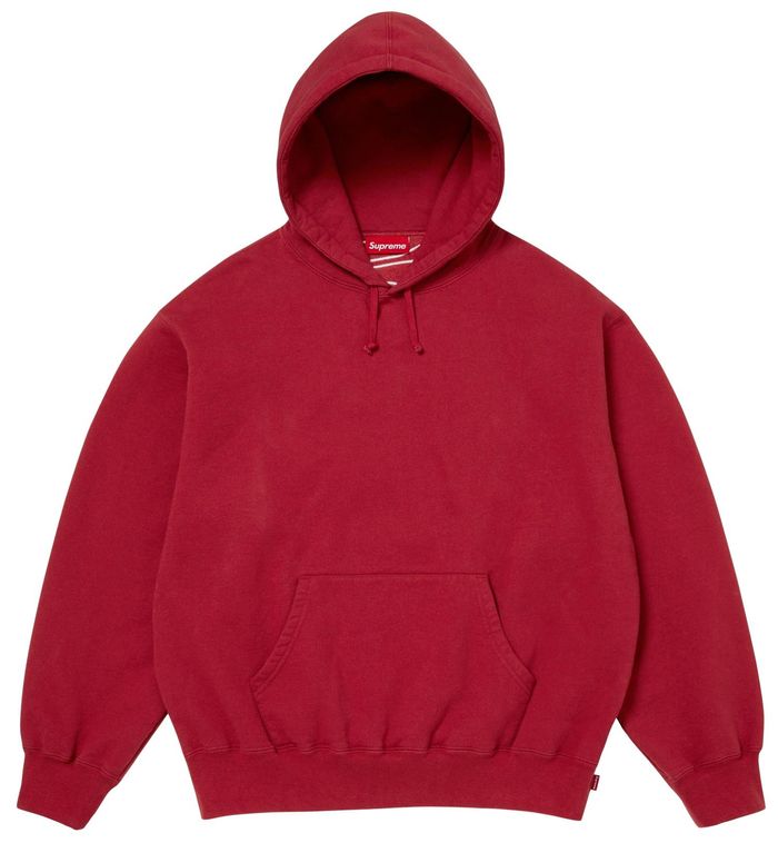 Buy Supreme Satin Appliqué Hooded Sweatshirt 'Dark Red' - FW25SW77 DARK ...