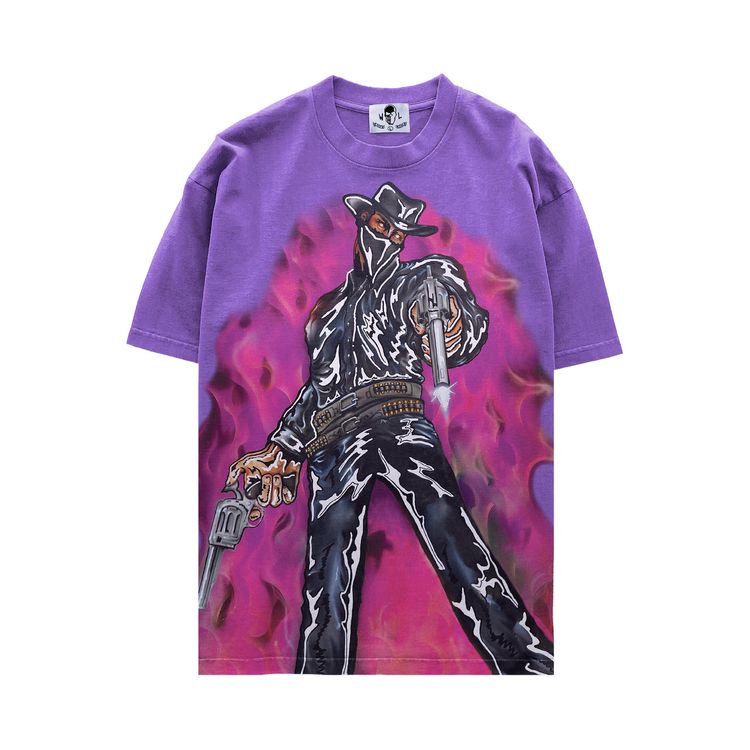 Buy Warren Lotas Night Cowboy Fire T-Shirt 'Purple' - 101GDPRV852 | GOAT