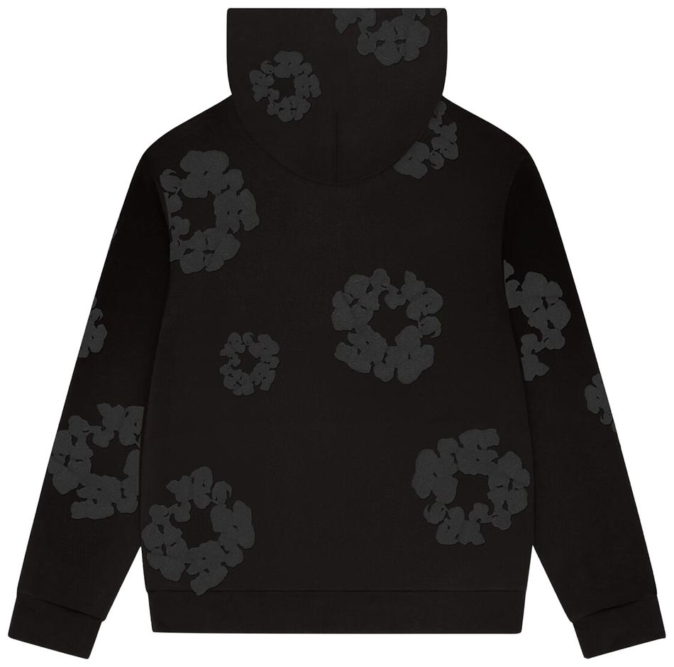 Buy Denim Tears Faded Mono Cotton Wreath Hoodie 'Black ...