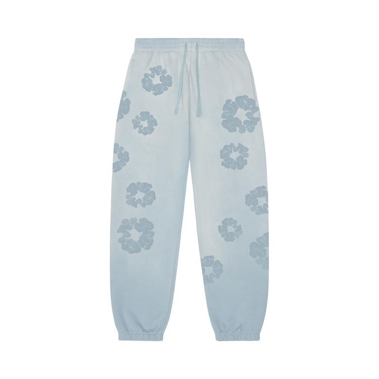 Buy Denim Tears Faded Mono Cotton Wreath Sweatpants 'Light Blue ...