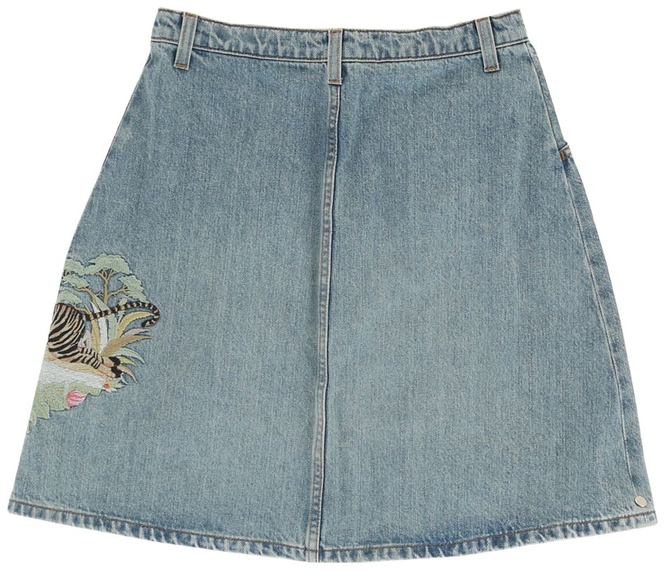 Buy Gucci Embroidered Denim Skirt 'Blue' - 687132 XDBWE 4452 | GOAT UK