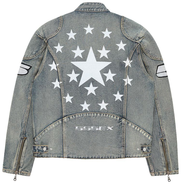Buy Sp5der Motorsport Denim Jacket 'Indigo' - JA010FW25ING | GOAT