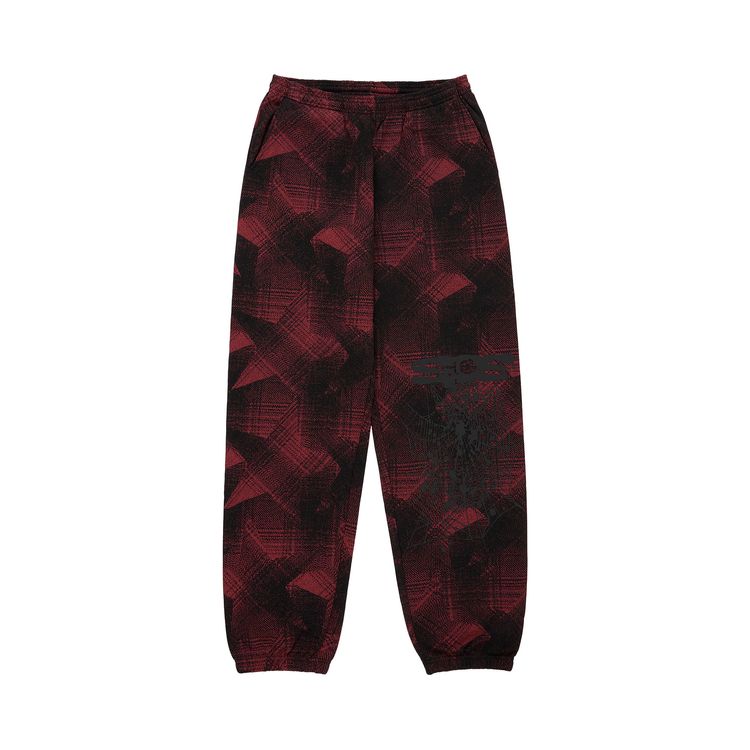 Buy Sp5der Plaid Splatt Sweatpant 'Black' - SB014FW25BLK | GOAT