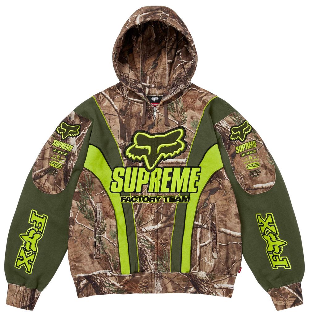 Buy Supreme x Fox Racing Zip Up Hooded Sweatshirt 'Realtree AP Camo ...