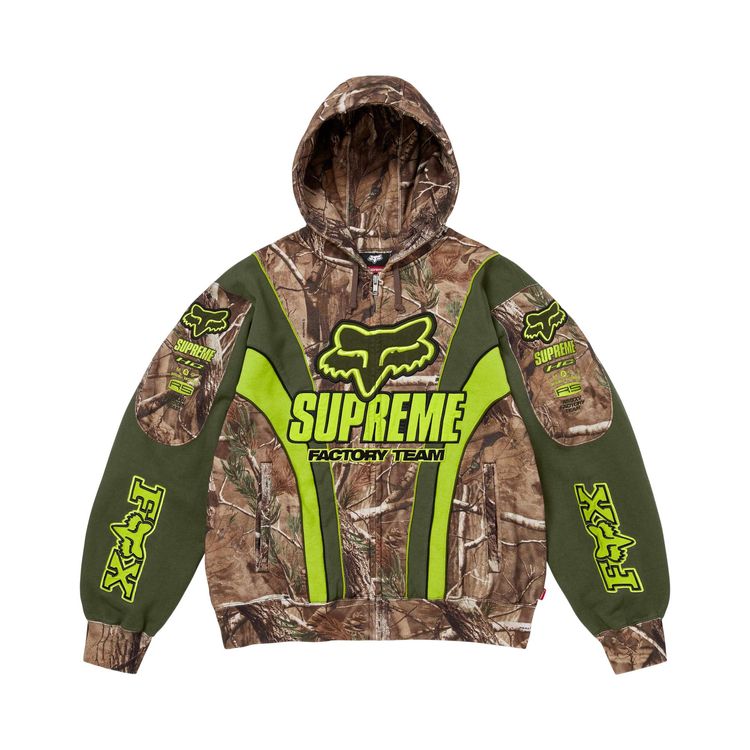 Buy Supreme x Fox Racing Zip Up Hooded Sweatshirt 'Realtree AP Camo ...