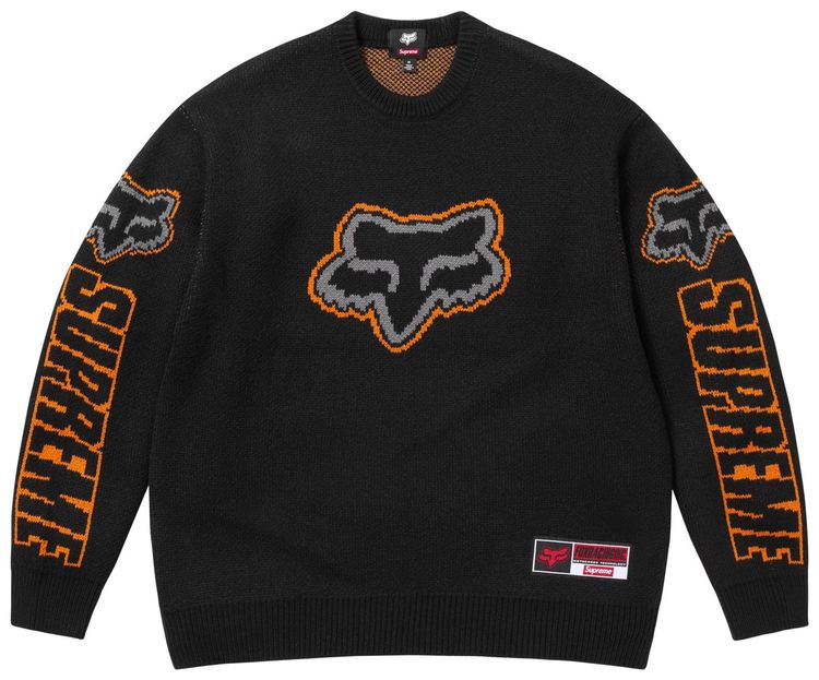 Buy Supreme x Fox Racing Sweater 'Black' - FW25SK36 BLACK | GOAT