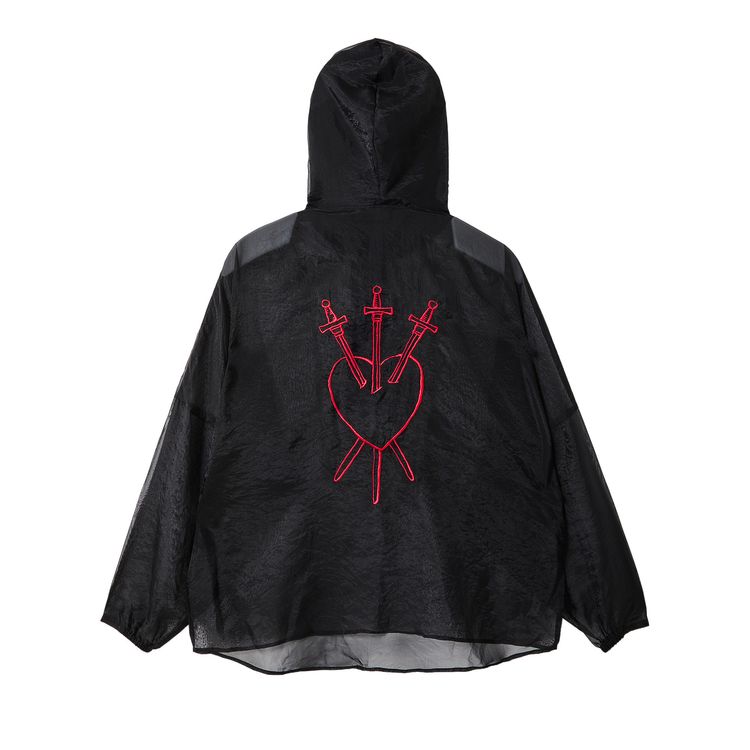 Buy GOAT Sheer Three of Swords Tarot Anorak Black/Red - 06915 ...