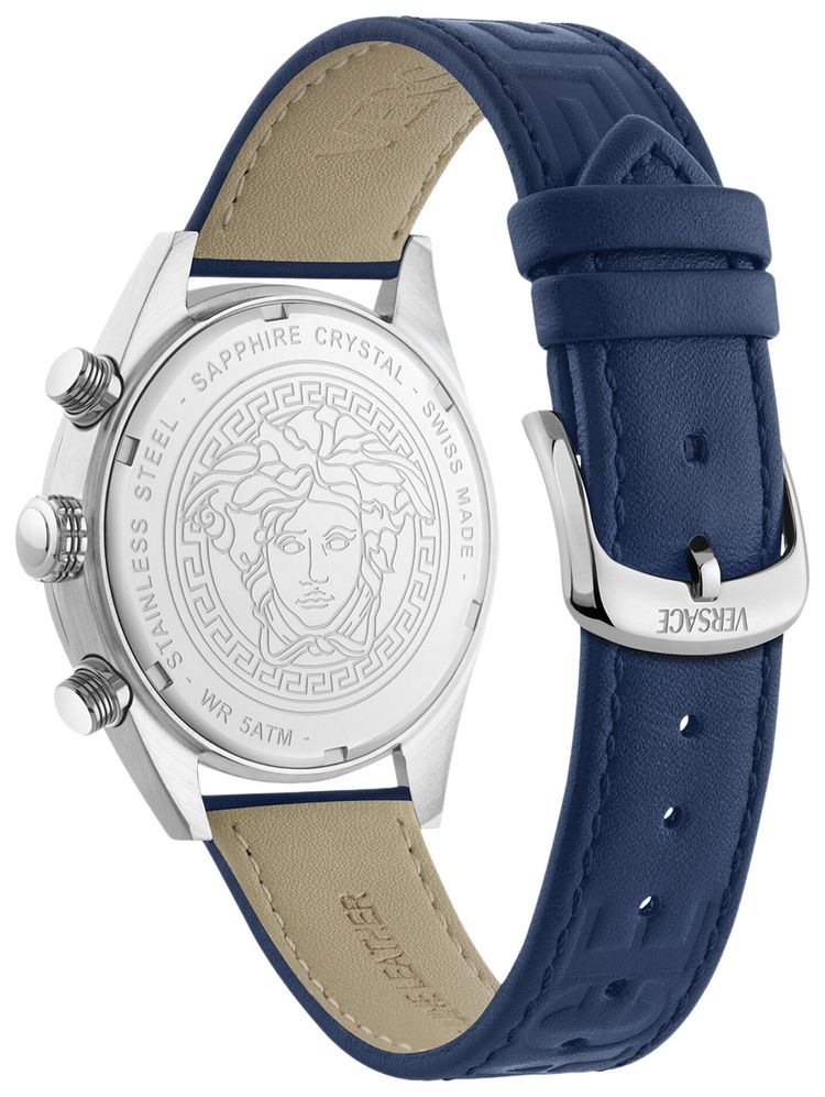 Buy Versace Athletic Chrono Leather Strap 'Stainless Steel' - VEKJA0125 ...