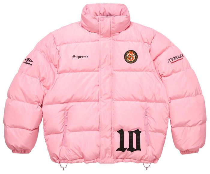 Buy Supreme x Umbro Down Puffer Jacket 'Pink' - FW25J88 PINK | GOAT