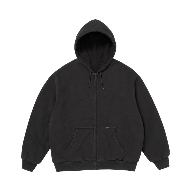 Buy Supreme Reversible Work Zip Up Hooded Sweatshirt 'Black' - FW25SW24 ...