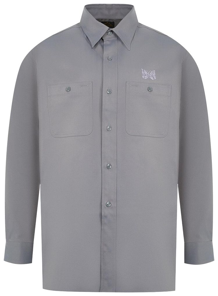 Buy Needles Work Shirt 'Grey' - RW255 GREY | GOAT