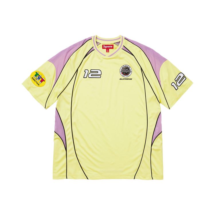 Buy Supreme Piping Soccer Jersey 'Pale Yellow' - FW25KN82 PALE YELLOW ...