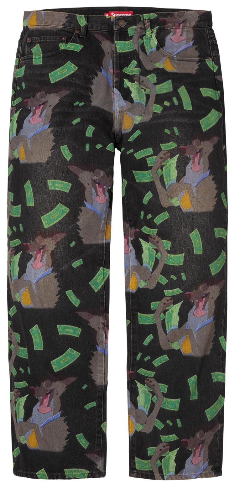 Buy Supreme All Dogs Go To Heaven Loose Fit Jean 'Washed Black ...