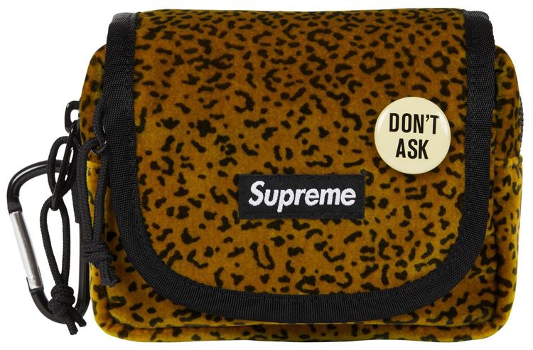 Buy Supreme Velvet Mini Pouch 'Tan Leopard' - FW25B10 TAN LEOPARD | GOAT