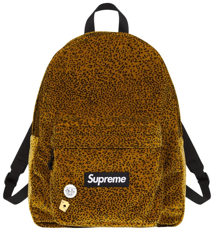 Buy Supreme Velvet Backpack 'Tan Leopard' - FW25B8 TAN LEOPARD | GOAT