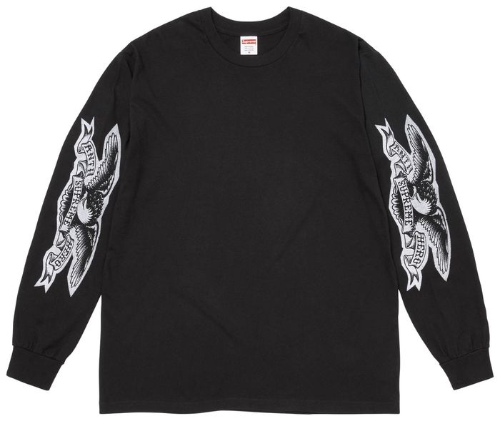 Buy Supreme x Antihero Eagle Long-Sleeve Tee 'Black' - FW25T38 BLACK | GOAT