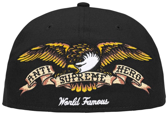 Buy Supreme x Antihero New Era 'Black' - FW25H110 BLACK | GOAT