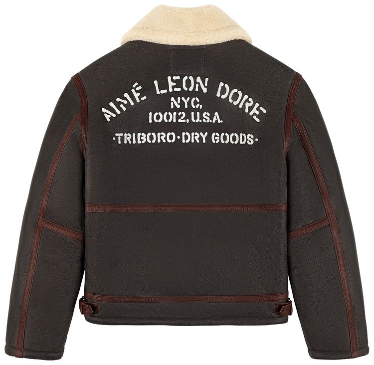 Buy Aimé Leon Dore Shearling Aviator Jacket 'Espresso' - FW25WJ021 ESPR ...