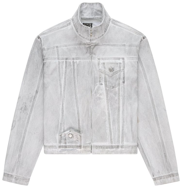 Buy Sp5der Platinum Trucker Jacket 'Gunmetal' - JA009FW25GMT | GOAT CA
