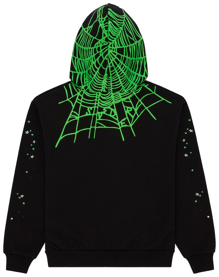 Buy Sp5der Heavy Web Hoodie 'Black' - ST034FW25BLK | GOAT