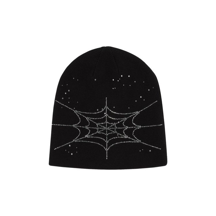 Buy Sp5der Rhinestone Silk Skully 'Black' - HT014FW25BLK | GOAT DE