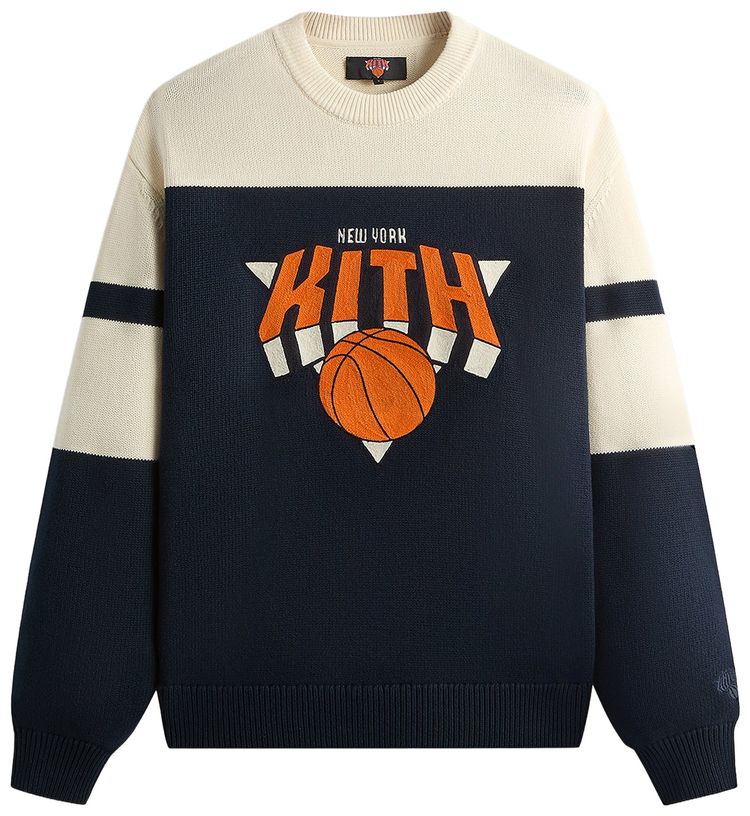 Buy Kith For The New York Knicks Logo Crewneck Sweater 'Nocturnal ...