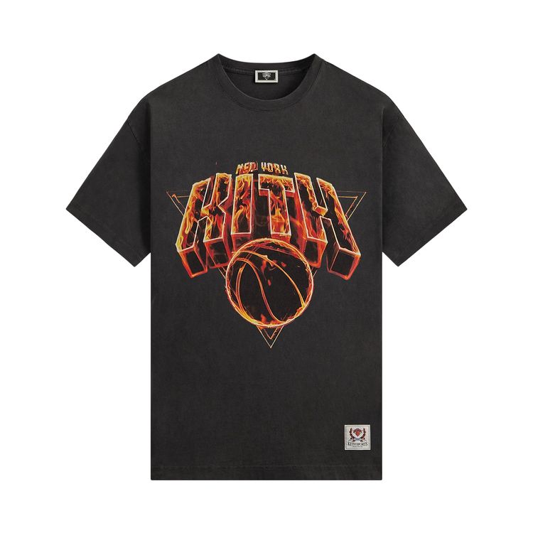 Buy Kith For The New York Knicks Fire Vintage Jones Tee 'Black ...