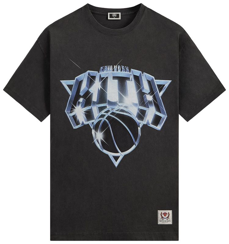 Buy Kith For The New York Knicks Chrome Vintage Jones Tee 'Black ...
