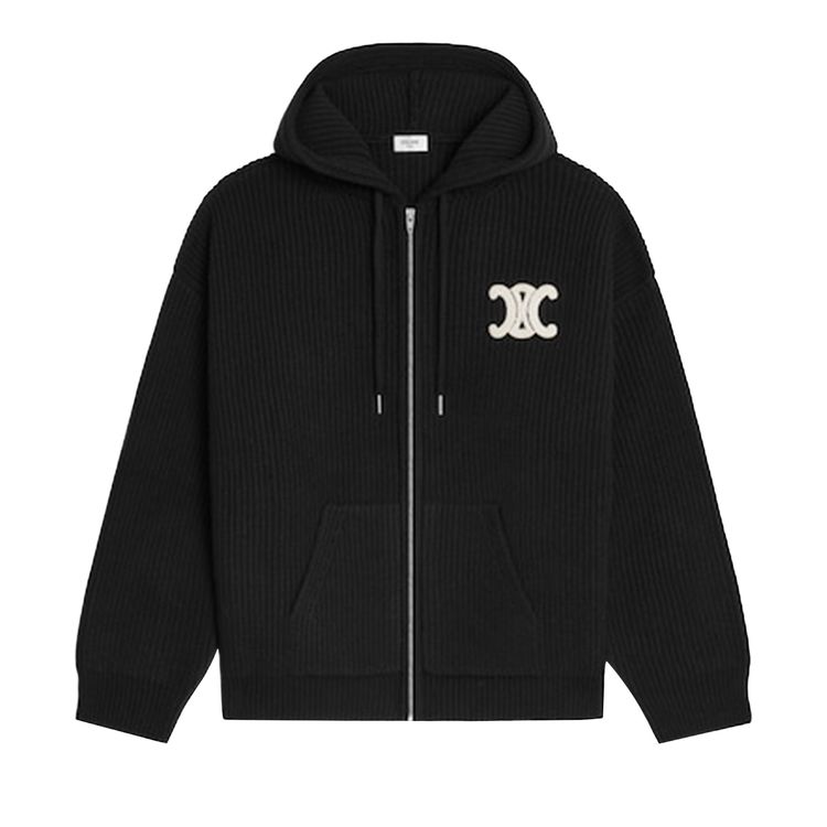Buy CELINE Hooded Cardigan 'Black' - RY0JF0ZTQ 38NO | GOAT