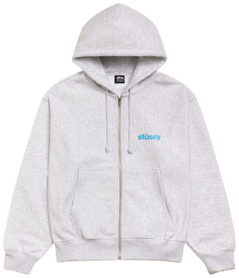 Buy Stussy Built Tough Zip Hoodie 'Ash Heather' - 1975172 ASH | GOAT
