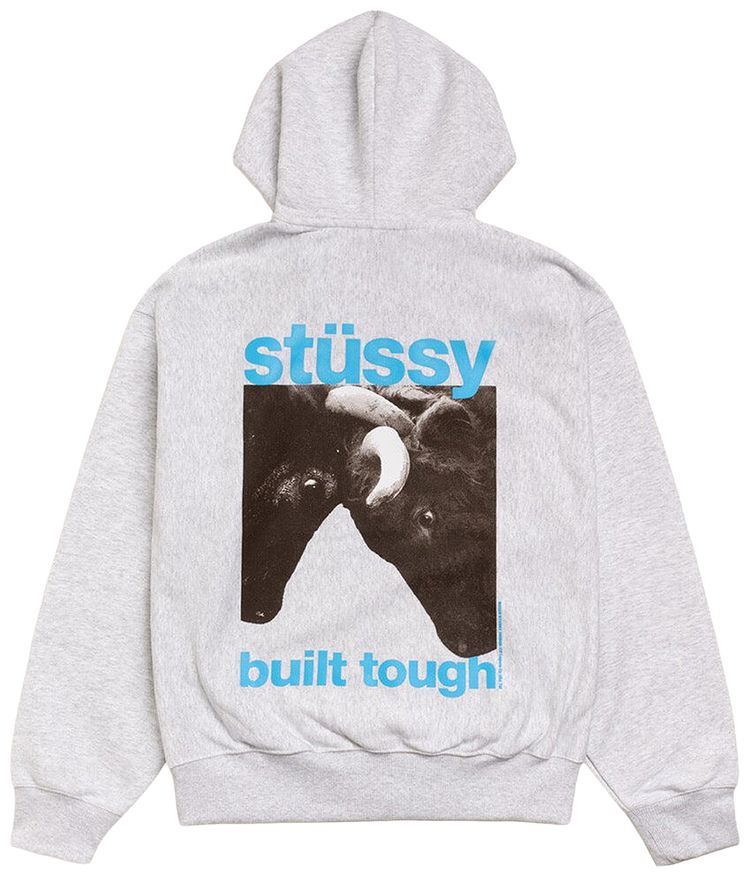 Buy Stussy Built Tough Zip Hoodie 'Ash Heather' - 1975172 ASH | GOAT