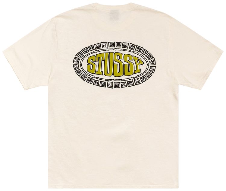 Buy Stussy Tile Oval Tee Pigment Dyed 'Natural' - 1905169 NATU | GOAT