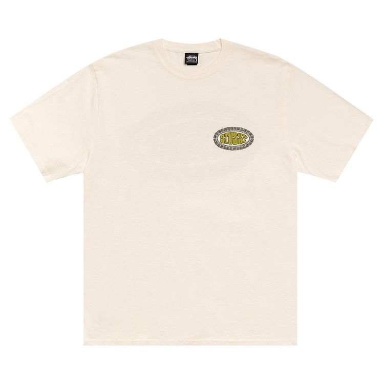 Buy Stussy Tile Oval Tee Pigment Dyed 'Natural' - 1905169 NATU | GOAT