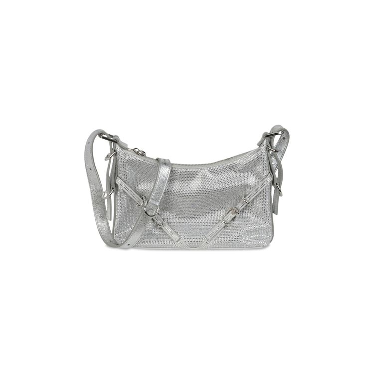 Buy Givenchy Mini Voyou Satin And Strass Shoulder Bag 'Silver Grey ...