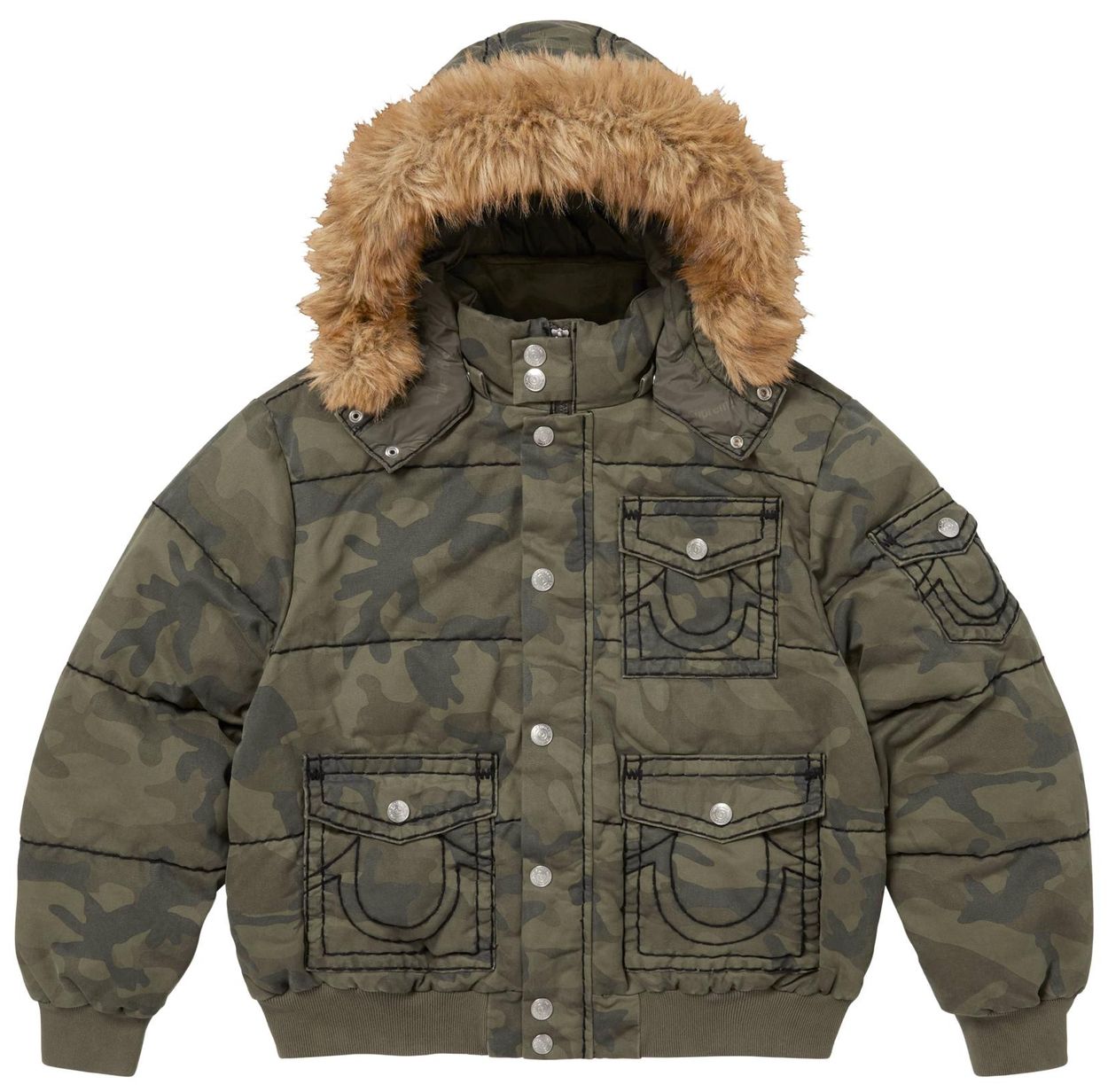 Buy Supreme x True Religion Puffer Jacket 'Olive Camo' - FW25J64 OLIVE ...